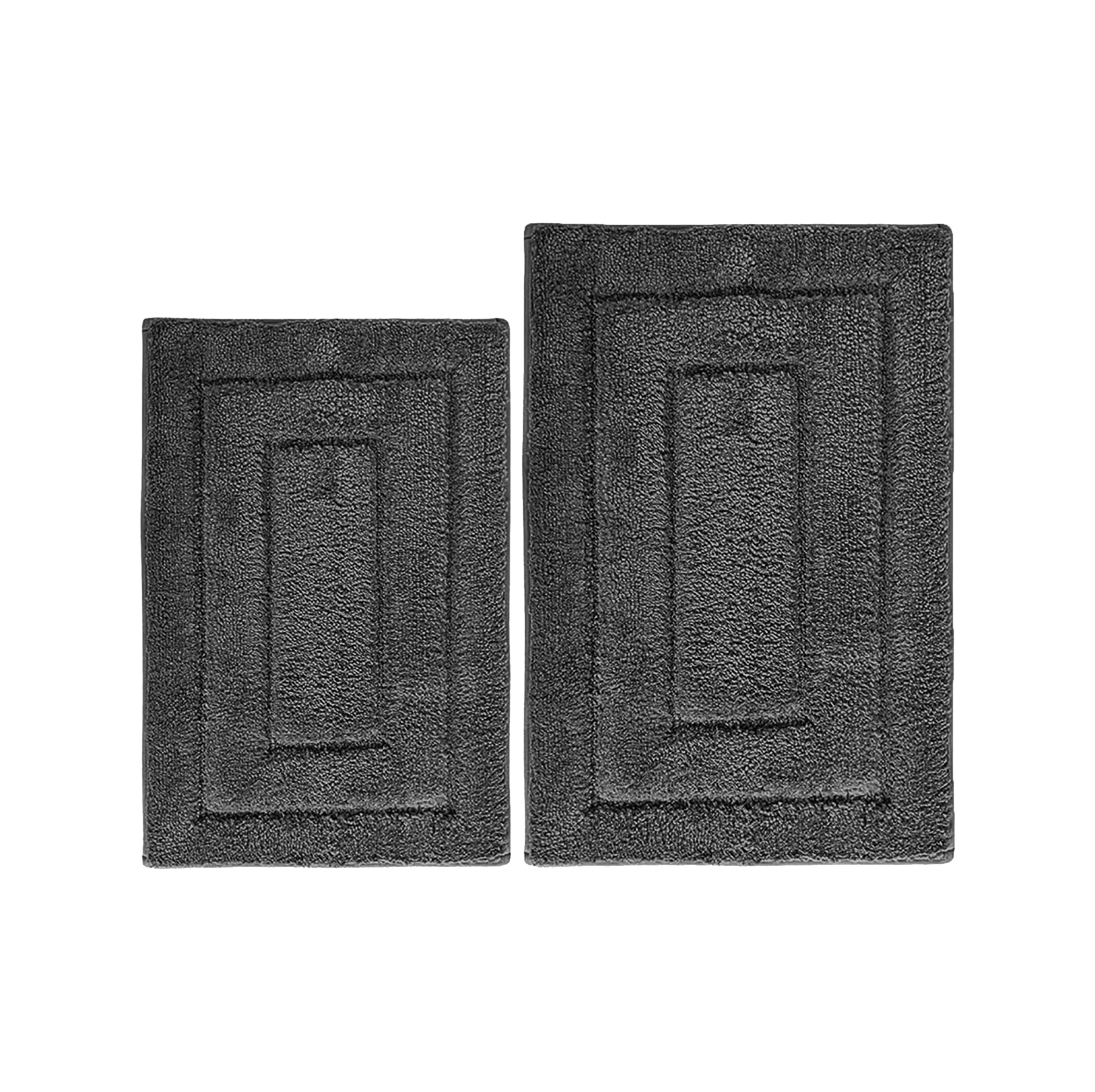 Ebern Designs 2 Piece Bordered Box Plush Soft Cozy 100% Polyester Bath ...