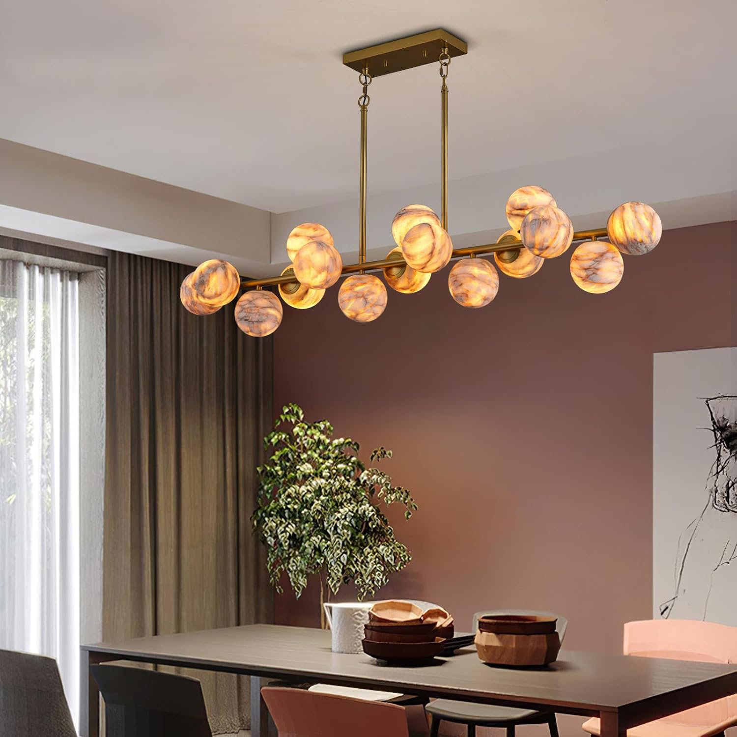 Corrigan Studio® Granier 16 - Light Luxury Rectangle Globe Kitchen ...