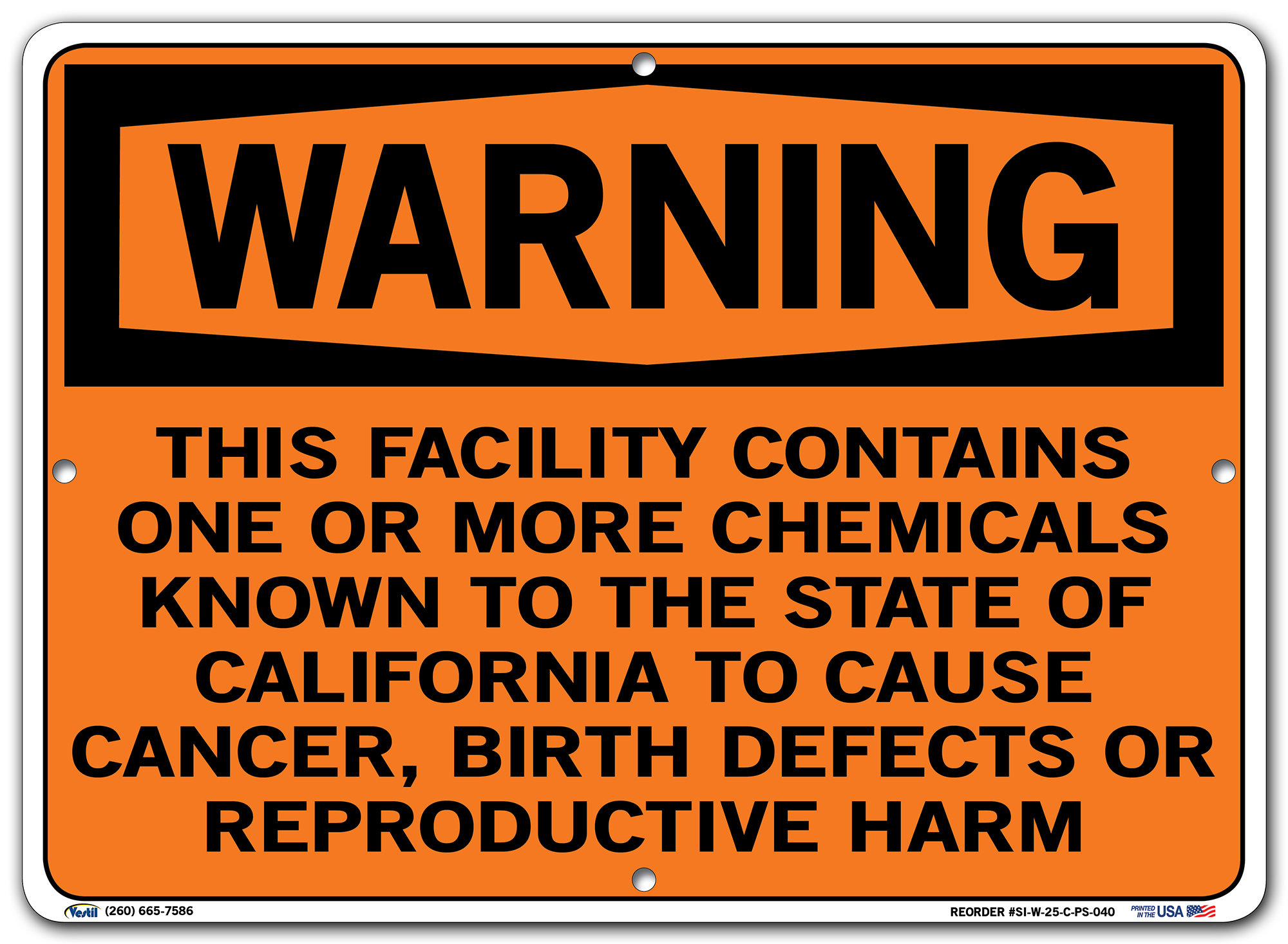 Vestil This Facility Contains One or More Chemicals that Cause Cancer ...