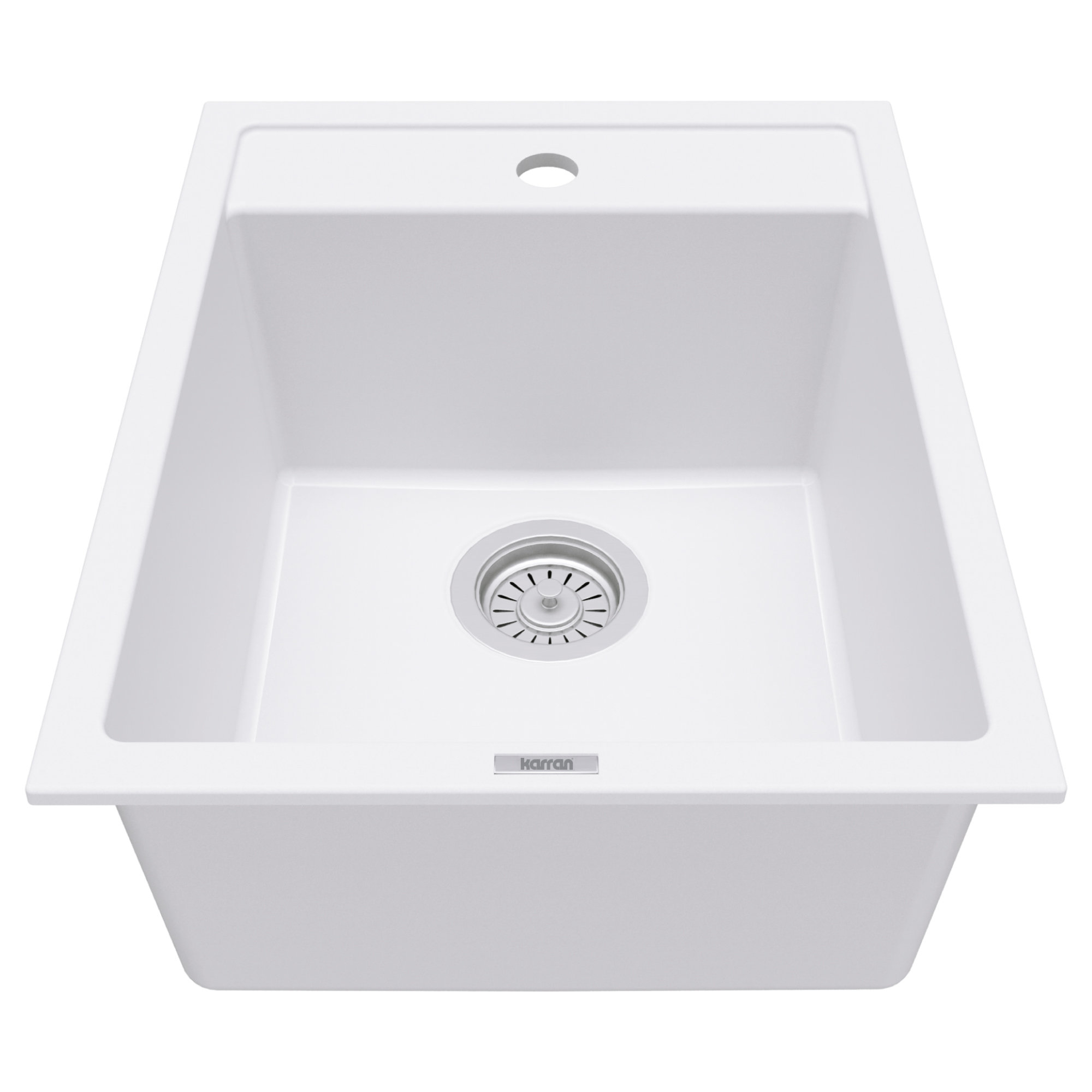 Karran Quartz Top Mount Sinks 15.75'' L Drop-In Single Bowl Kitchen ...