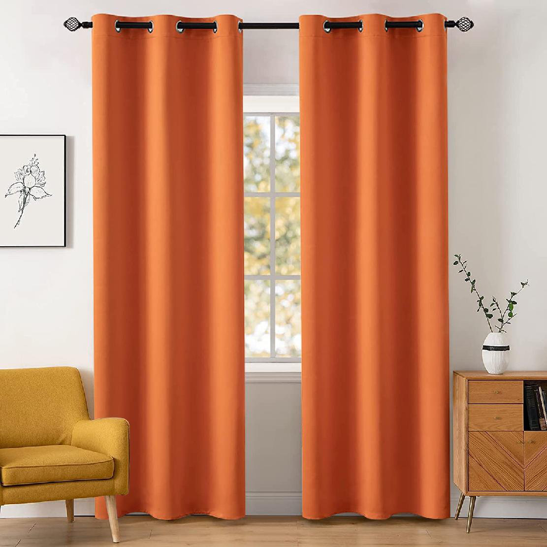 Eider & Ivory™ Saltspring Solid Color Blackout Thermal Grommet Curtain ...