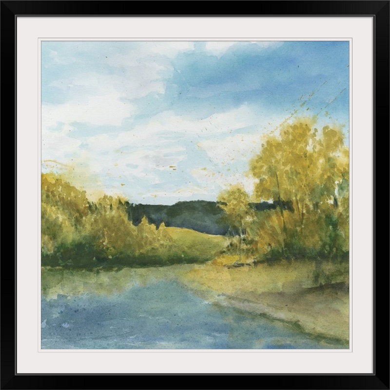 Winston Porter 'River Sketch II' Megan Meagher Painting Print | Wayfair