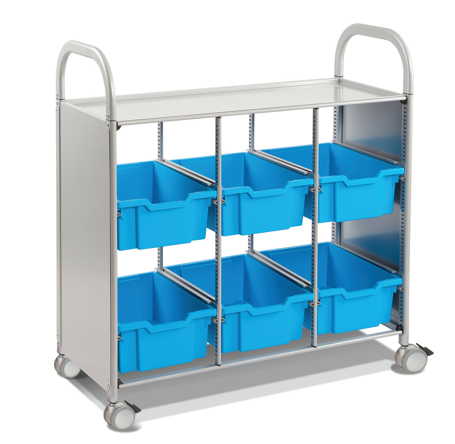 Gratnells Callero Plus Treble Column 6 Compartment Tote Tray Cart with ...
