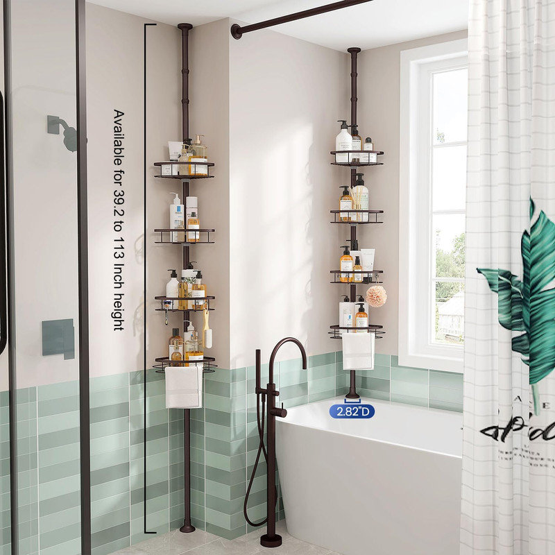 Rebrilliant Bathroom Shower Organizers, Shower Shelves for Inside ...