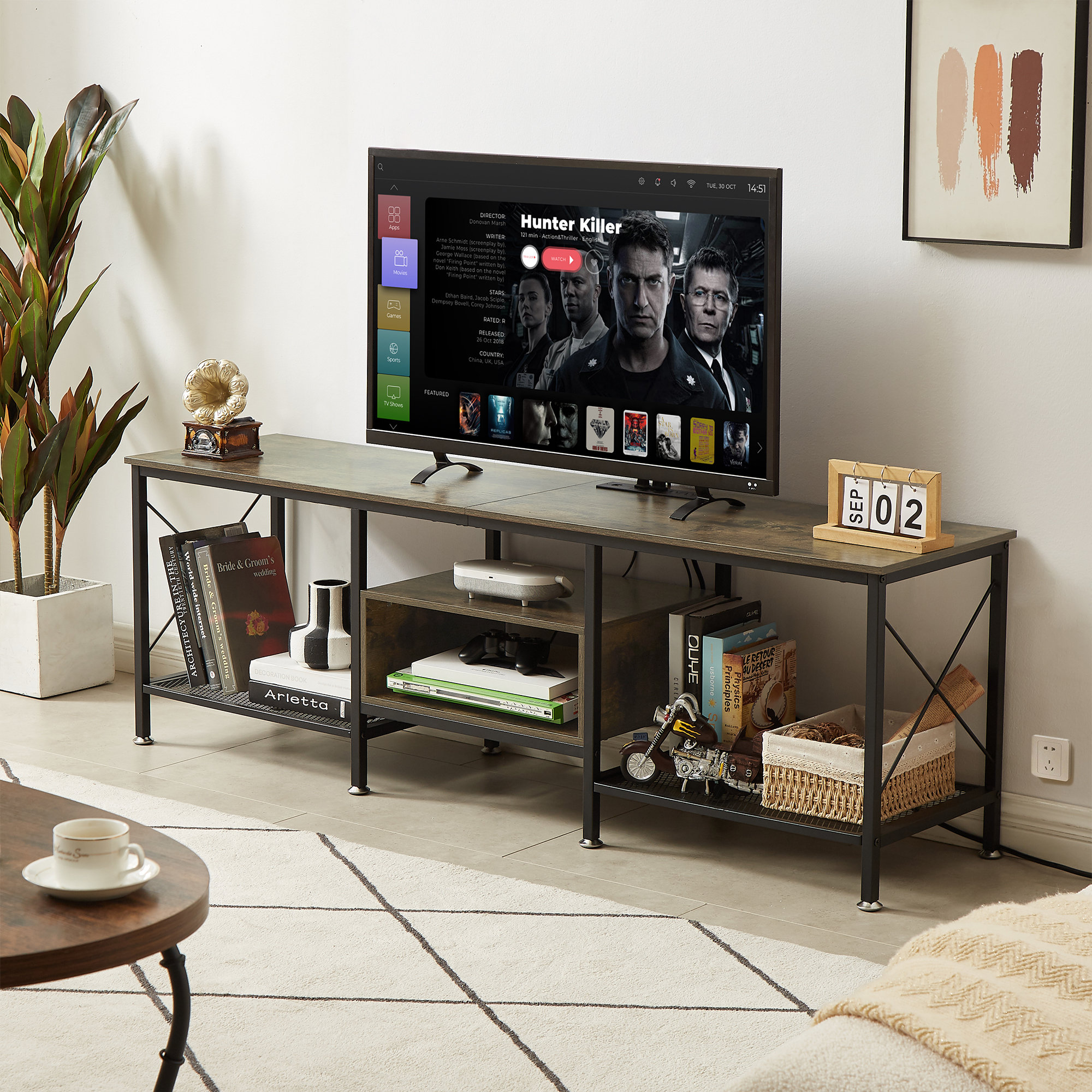 Trent Austin Design® Pridgen TV Stand with Power Outlets, Entertainment ...