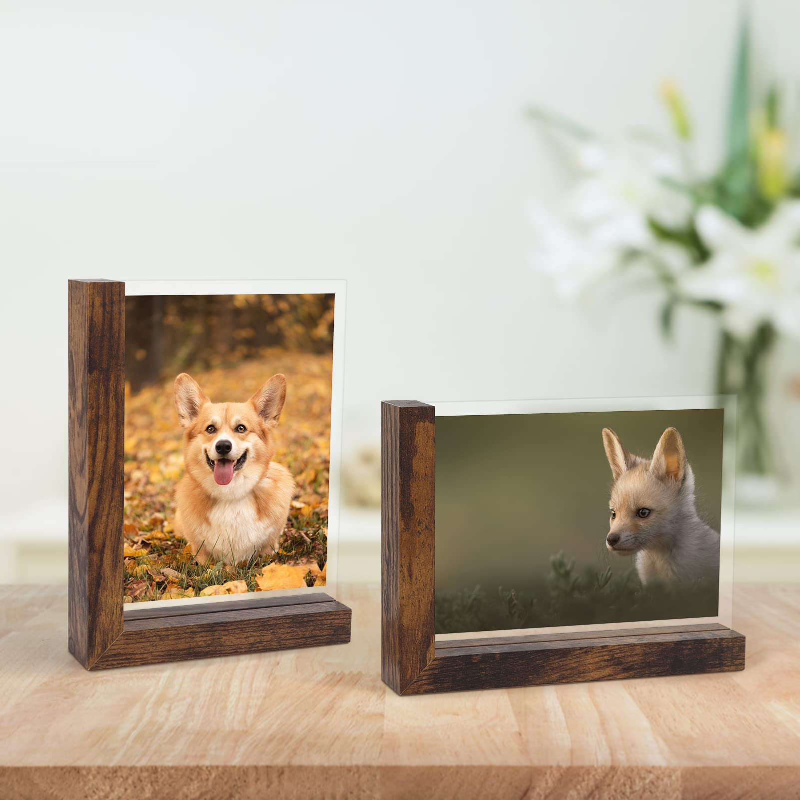 Dakota Fields 5X7 Picture Frames Set Of 2, Double Sided Frame Display ...
