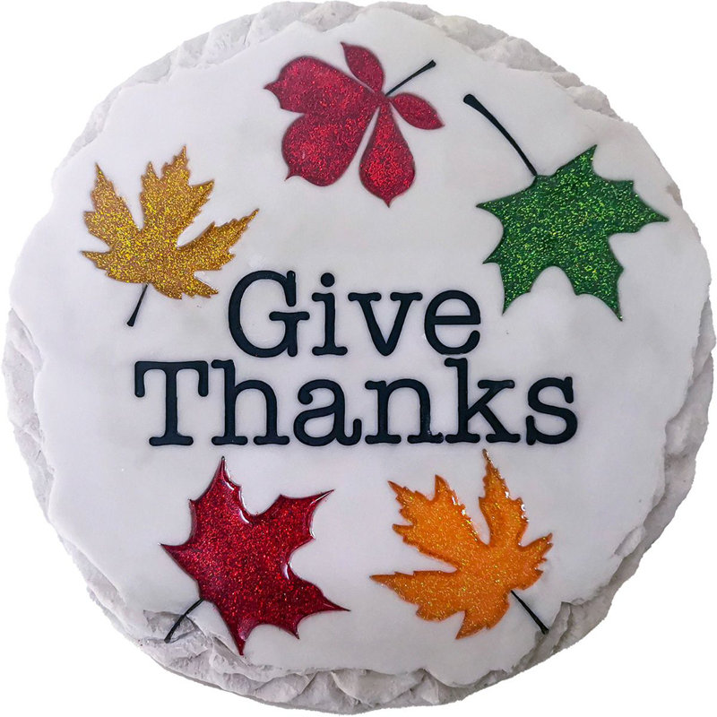 Arlmont & Co. Odyn Odyn Fall Leaves/Give Thanks Garden Art | Wayfair