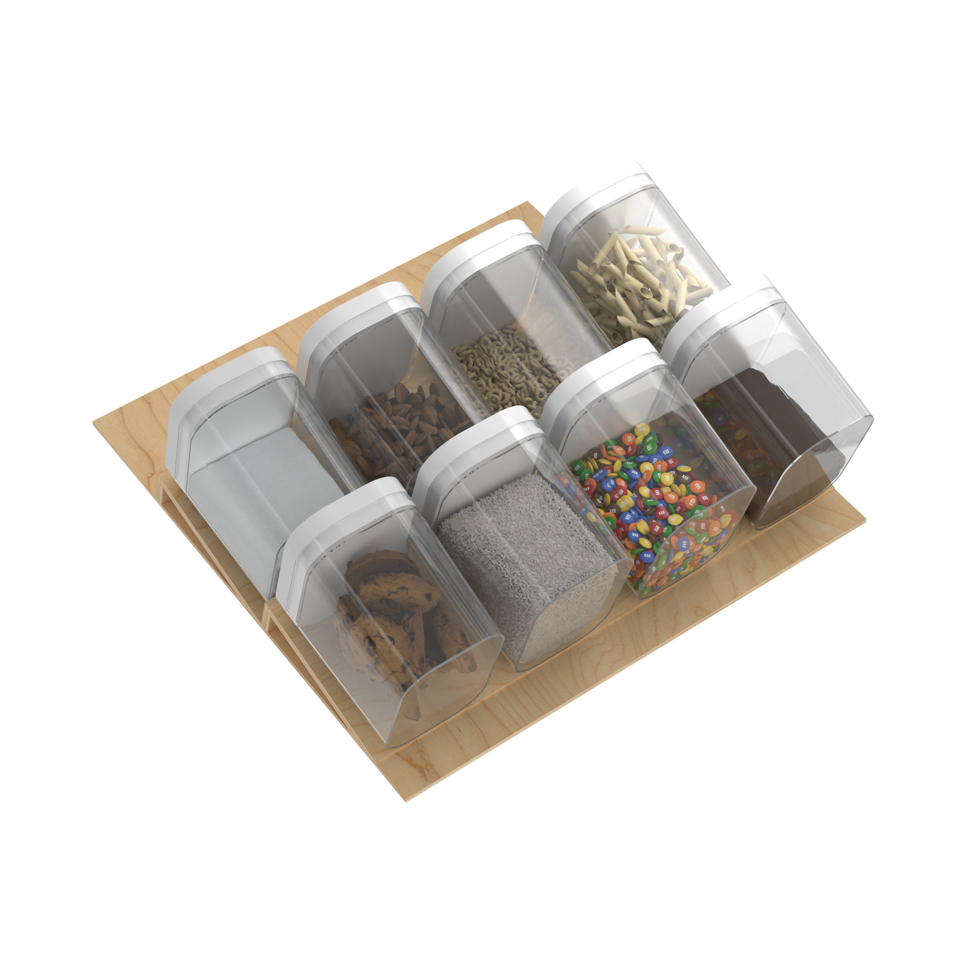 Rev-A-Shelf Maple OXO Drawer Insert Organizer Base Cabinet Deep Drawers ...