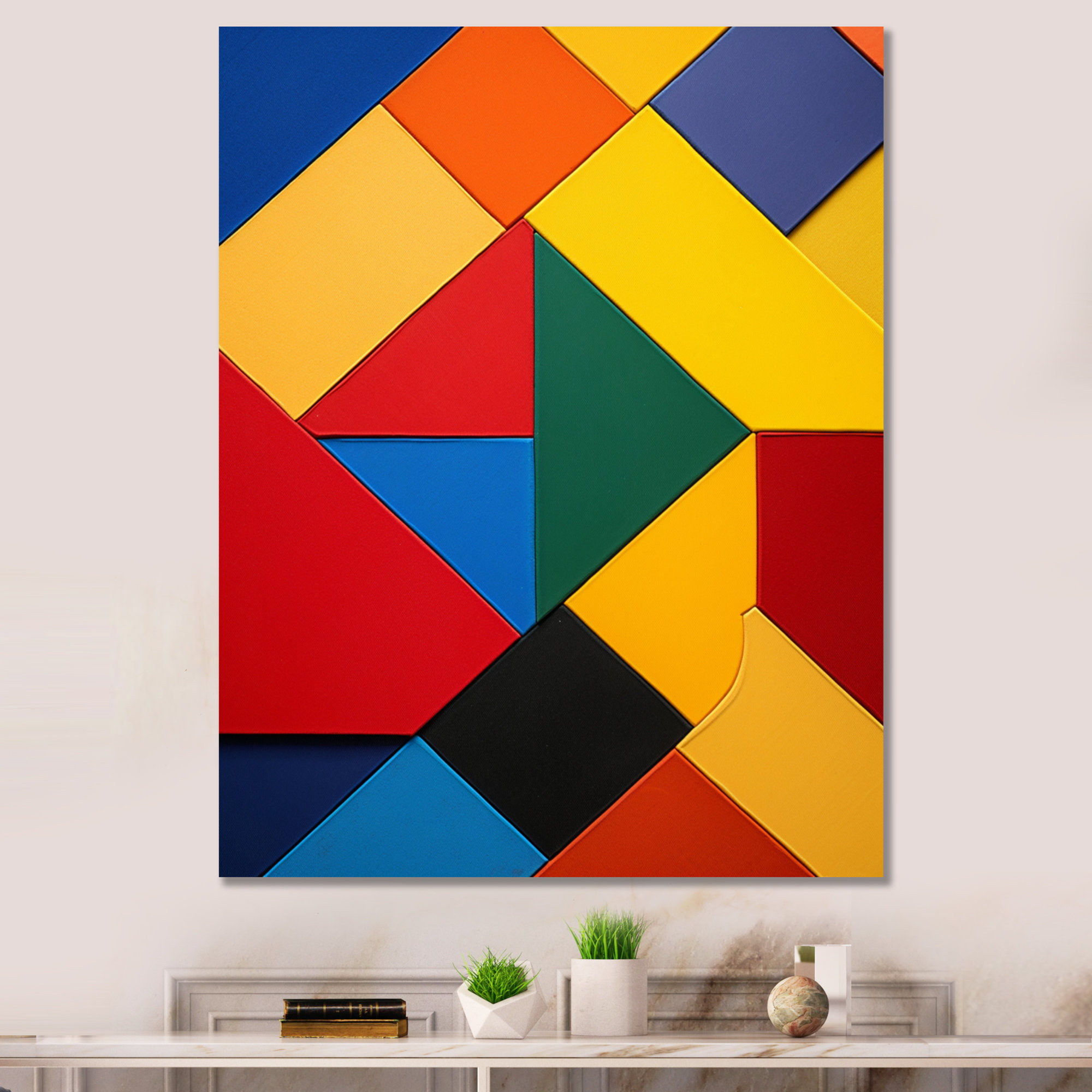 Ivy Bronx Herson Baseball Vibrant Bases On Canvas Print | Wayfair