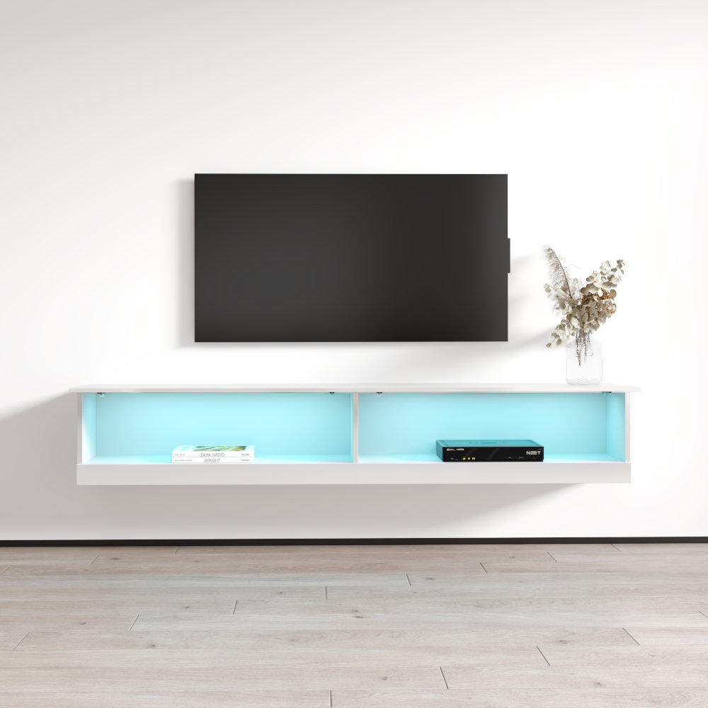 Orren Ellis Ramsdell Floating TV Stand for TVs up to 78" & Reviews ...