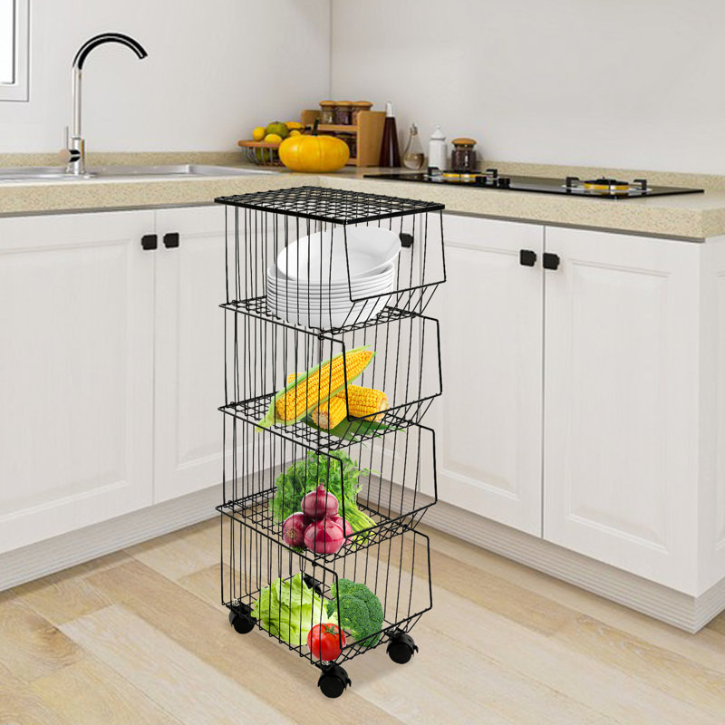 Rebrilliant 4-Layer Detachable Fruit and Vegetable Storage Rack with ...
