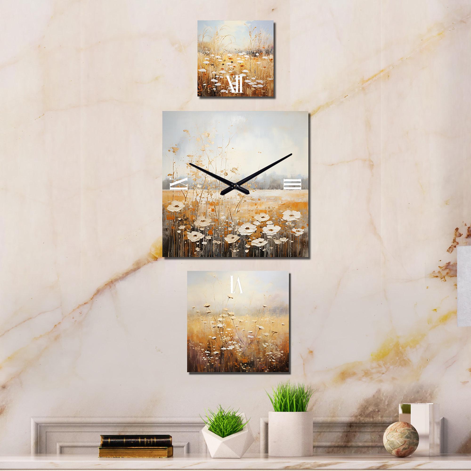 Latitude Run® Jakira - Meadow Oversized Traditional Clock - Wayfair Canada