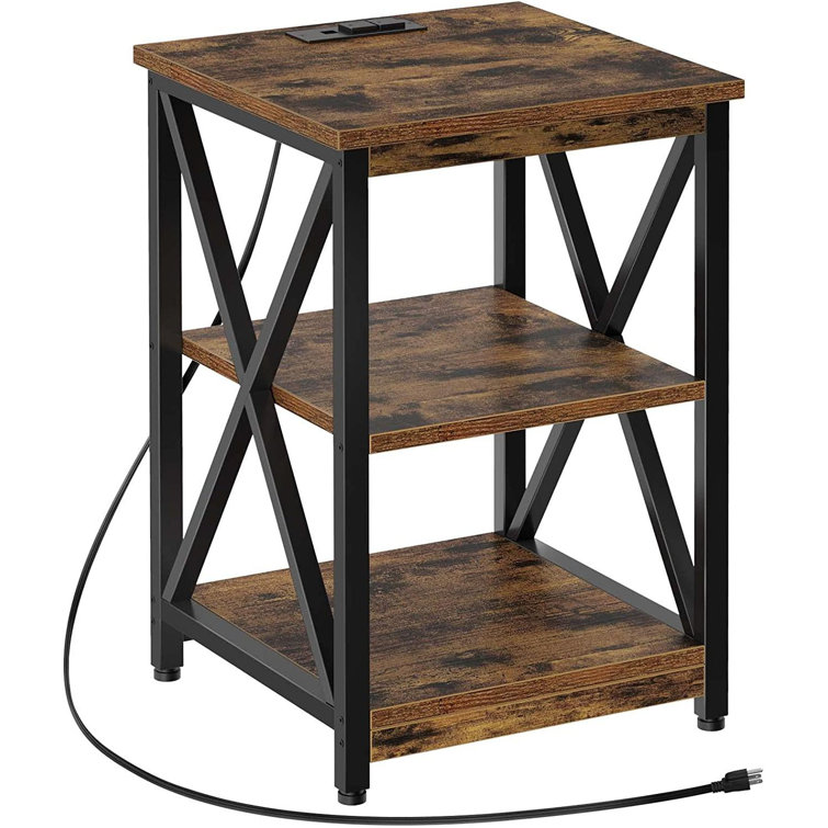 17 Stories Yarelie End Table and Built-In Outlets | Wayfair