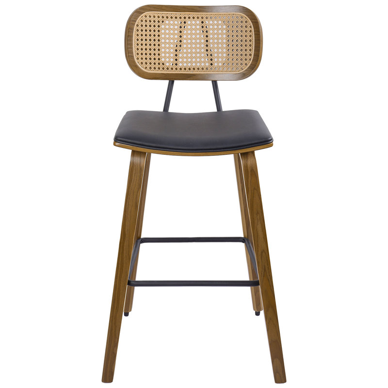 Latitude Run® Upholstered Rattan Counter & Bar Stool & Reviews | Wayfair