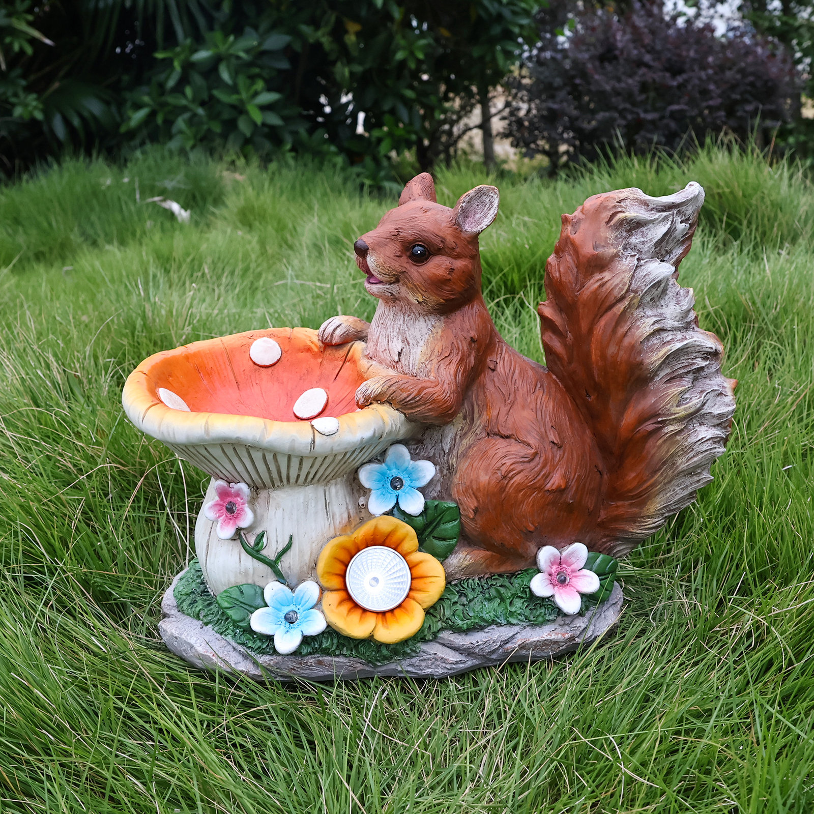 Millwood Pines Garden Decor for Outside Squirrel Statue Yard ...