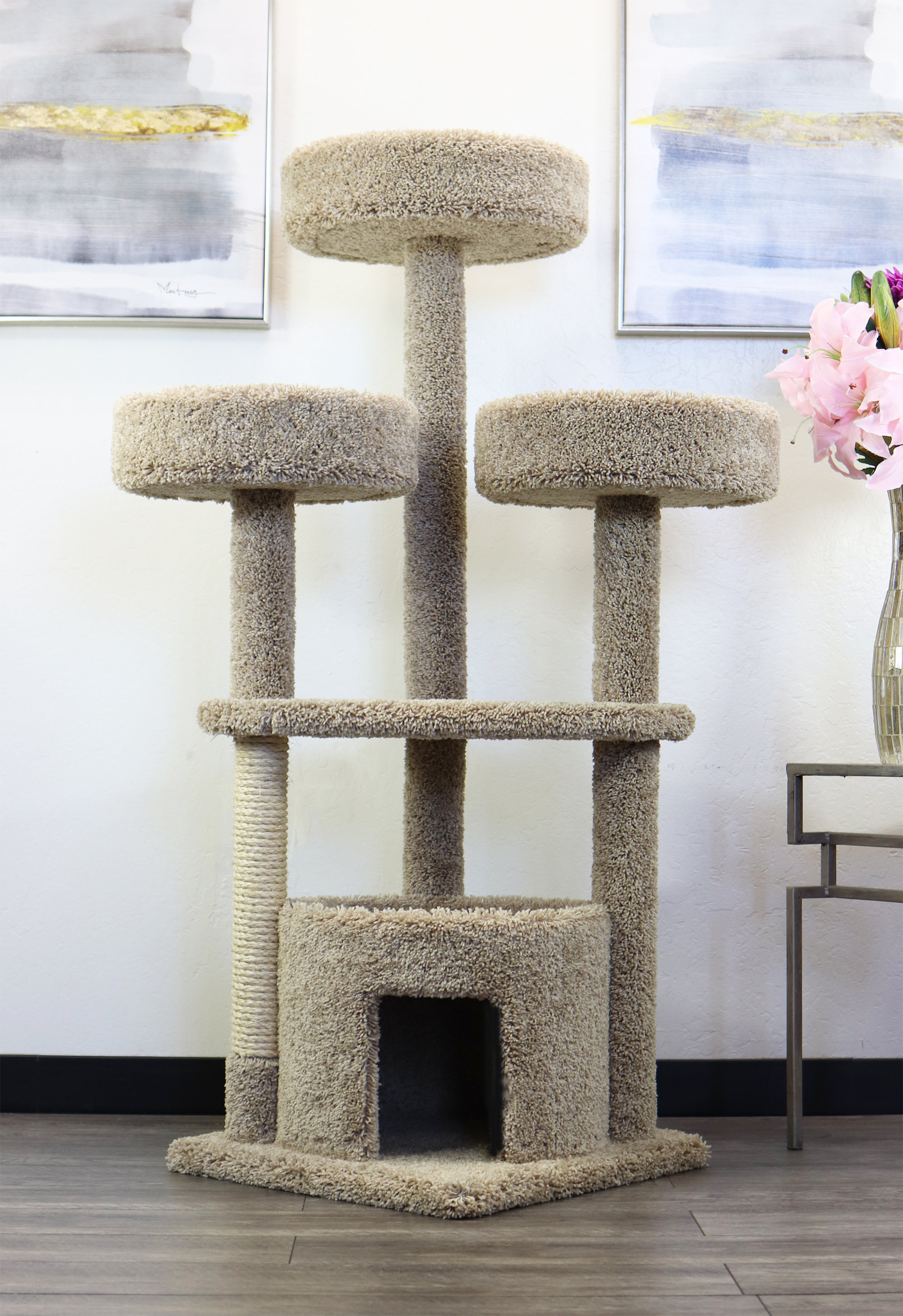New Cat Condos 55'' H Cat Tree & Reviews | Wayfair