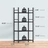 Latitude Run® 4 Tiers Kitchen Bakers Rack, Heavy Duty Free Standing ...