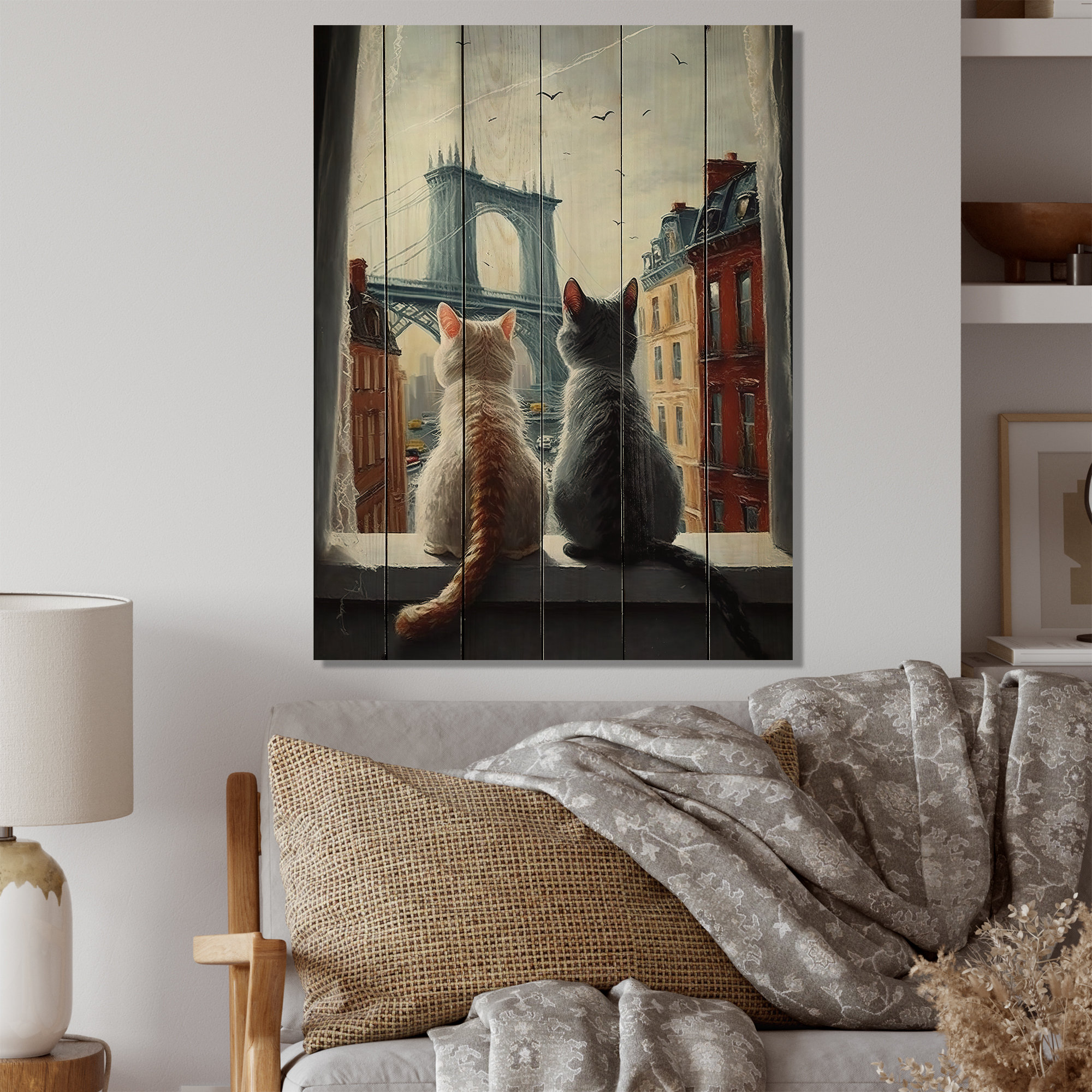 Red Barrel Studio® " Two Cats In The City I " | Wayfair
