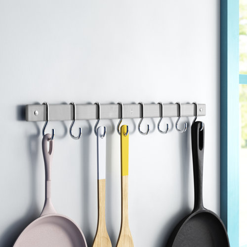 Wayfair Basics™ Metal Straight Wall Mounted Pot Rack & Reviews ...