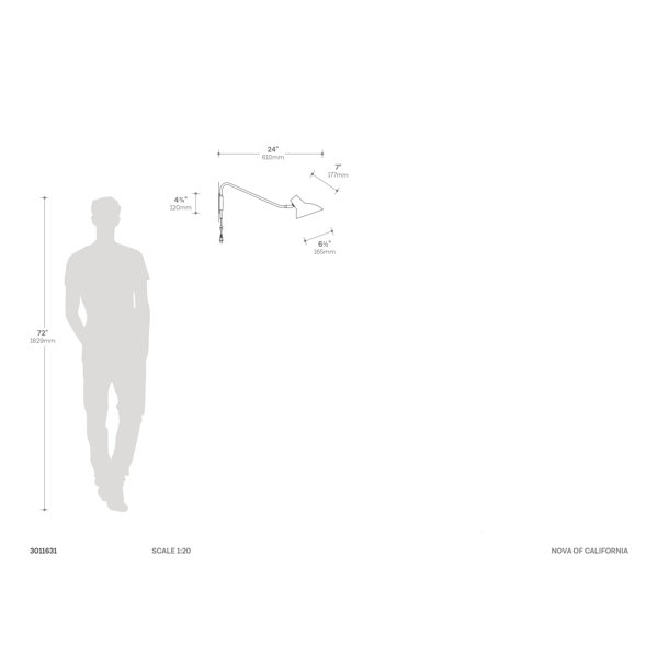 Nova of California Swing Wall Light, Plug-in, Dimmer Switch "& Reviews ...