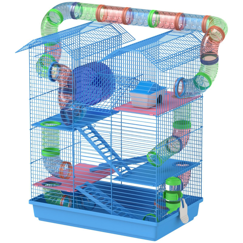Ivy Bronx CritterNest 5 Tier Hamster Cage with Multi-Level Design and ...