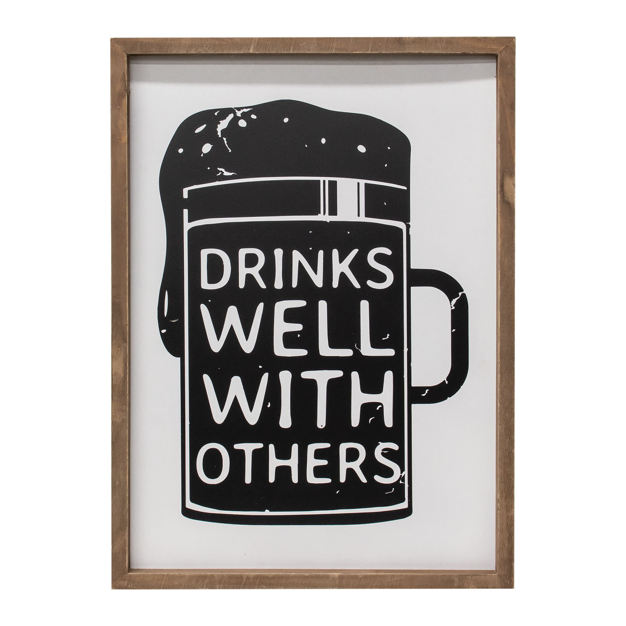 Trinx Drinks Well with Others Framed Sign Wall Décor | Wayfair