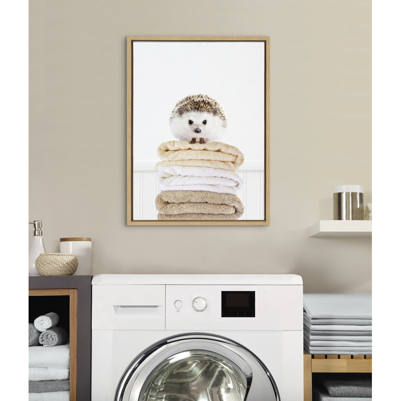 Trinx Sylvie Fold Hedgehog 1 Framed Canvas by Amy Peterson Art Studio ...