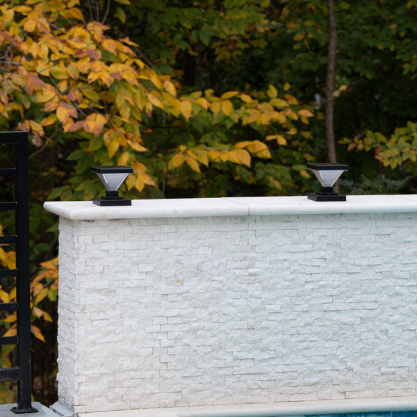 Gama Sonic Luxor Black 4x4 and 5x5 Solar LED Deck Post Cap Light with ...