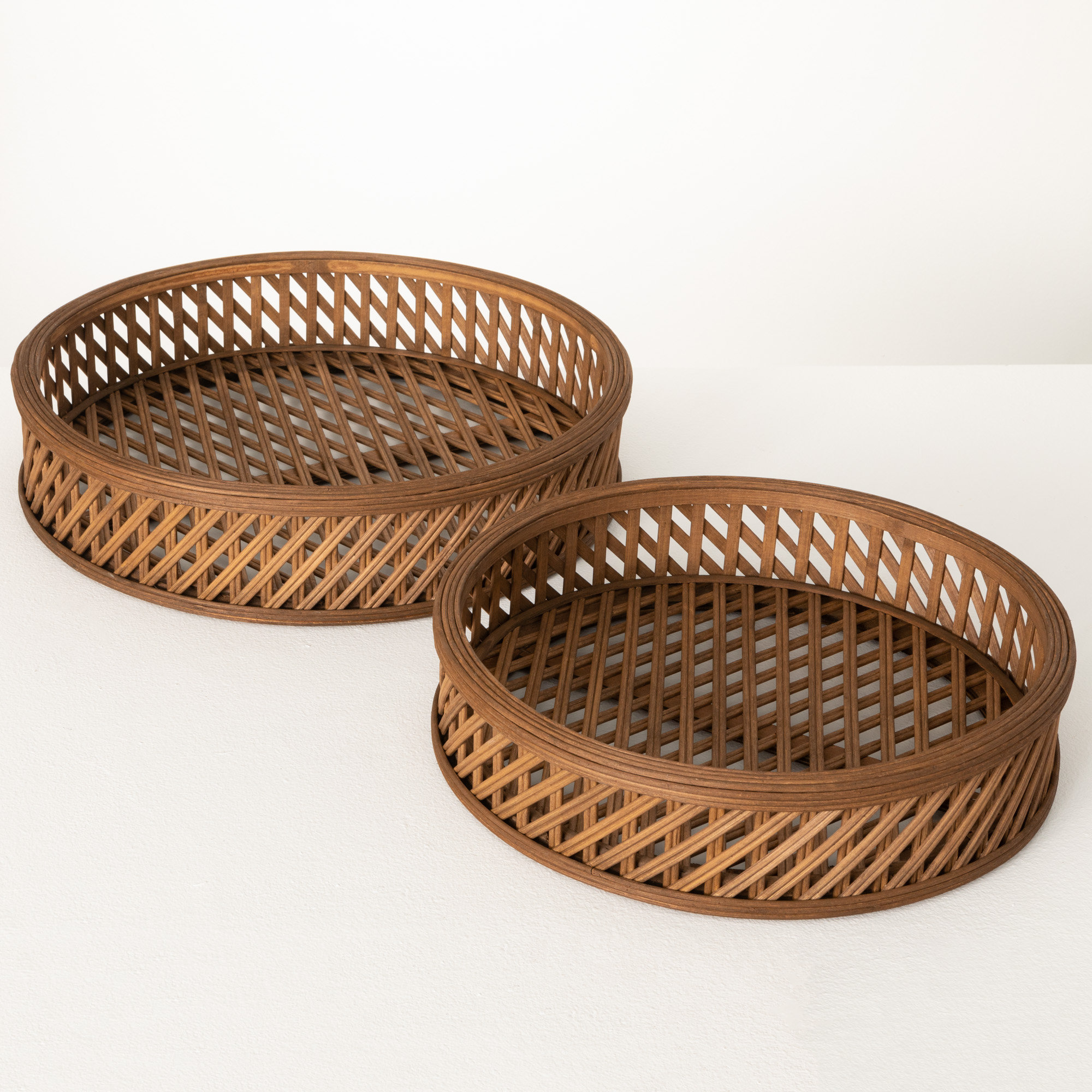 Birch Lane™ Rich Sienna Bamboo Tray - Set of 2 - Wayfair Canada