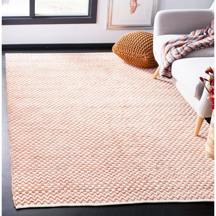 Ebern Designs Alpizar Flat Weave Cotton Geometric Rug & Reviews | Wayfair