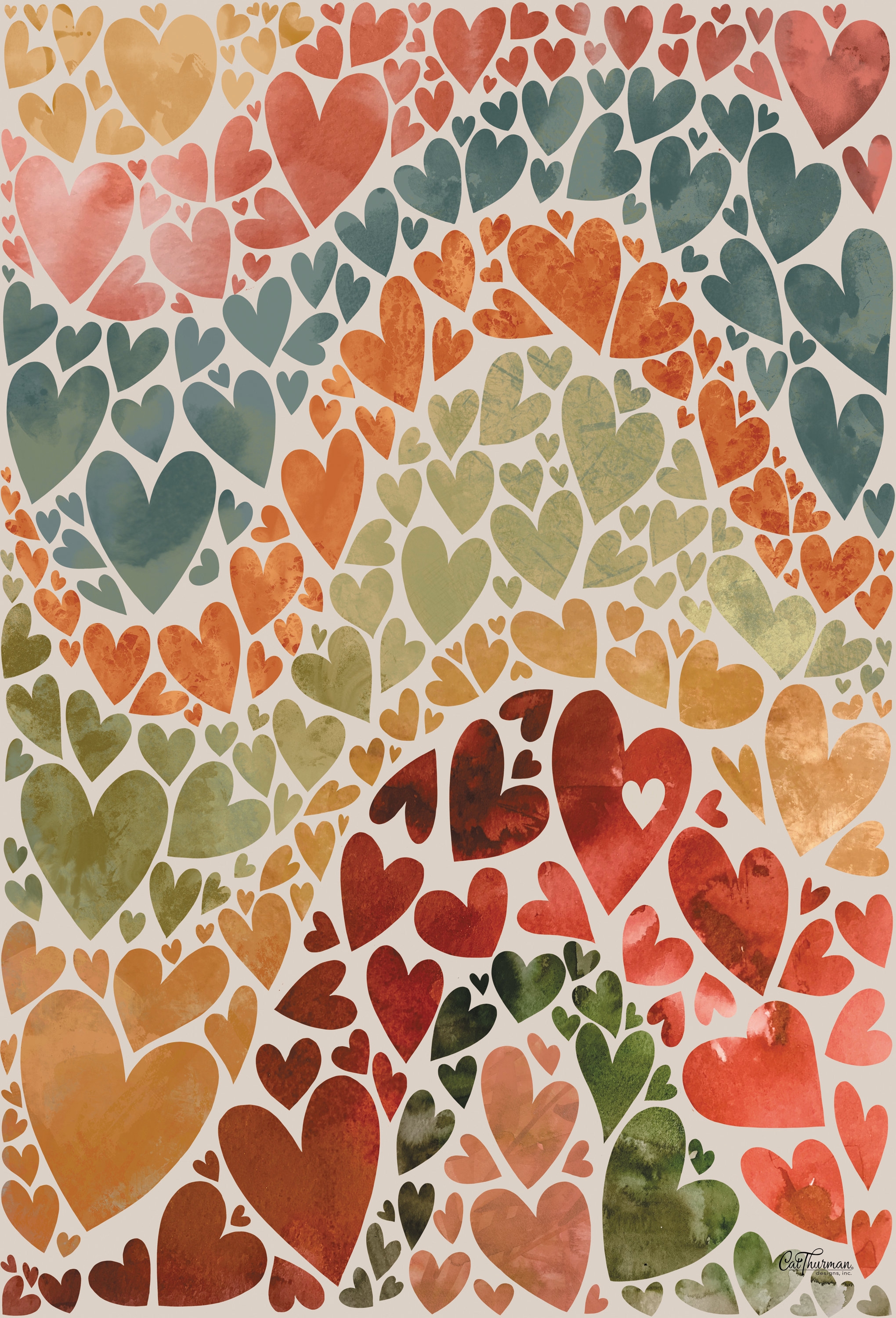 Winston Porter Heart Waves On Canvas by Cat Thurman Designs Print | Wayfair