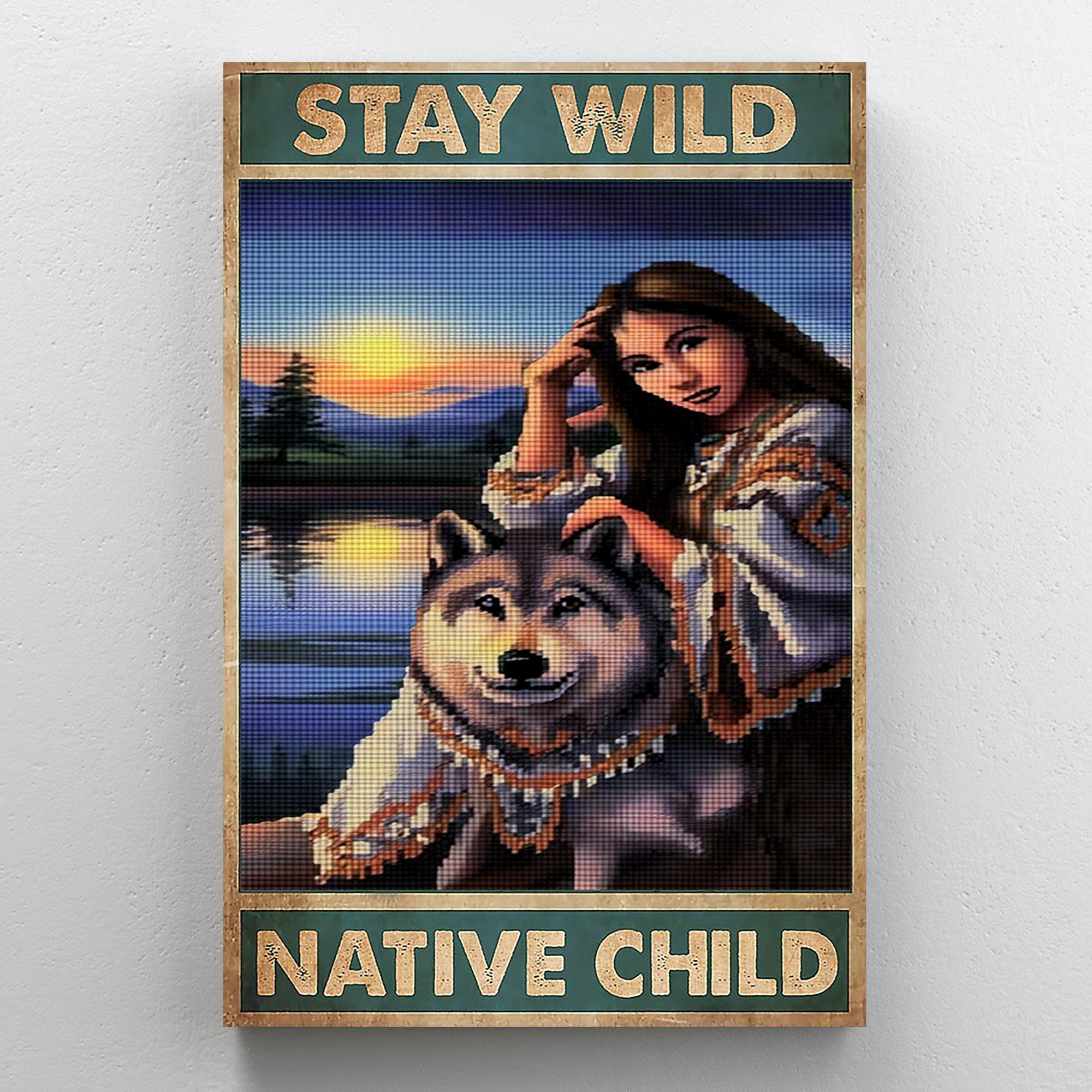 Trinx Stay Wild Native Child On Canvas Graphic Art | Wayfair