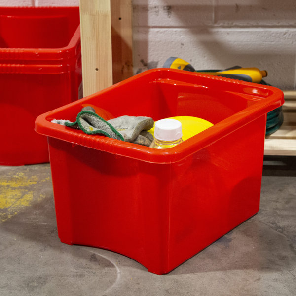 Wham Stack & Store 24L Plastic Organiser Box Red | Wayfair.ie