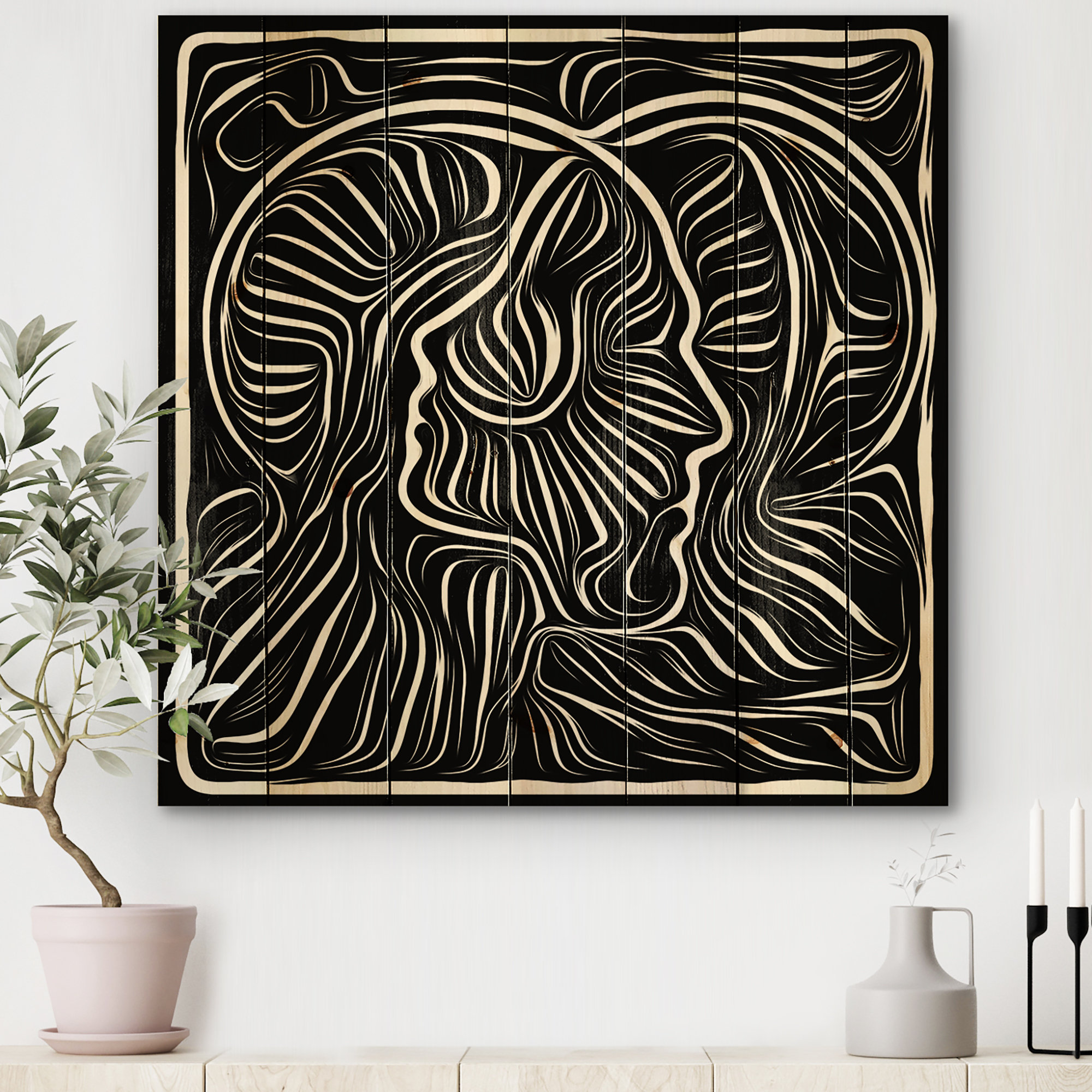 East Urban Home Black And White Awareness Portrait I - Modern Print On ...