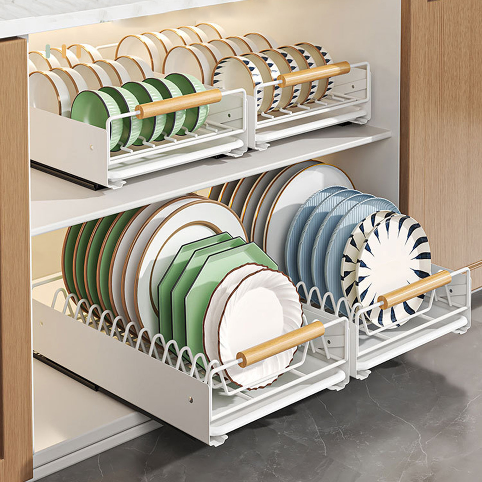 Prep & Savour Pull Out Cabinet Organizer, Slide Out Shelves, with ...