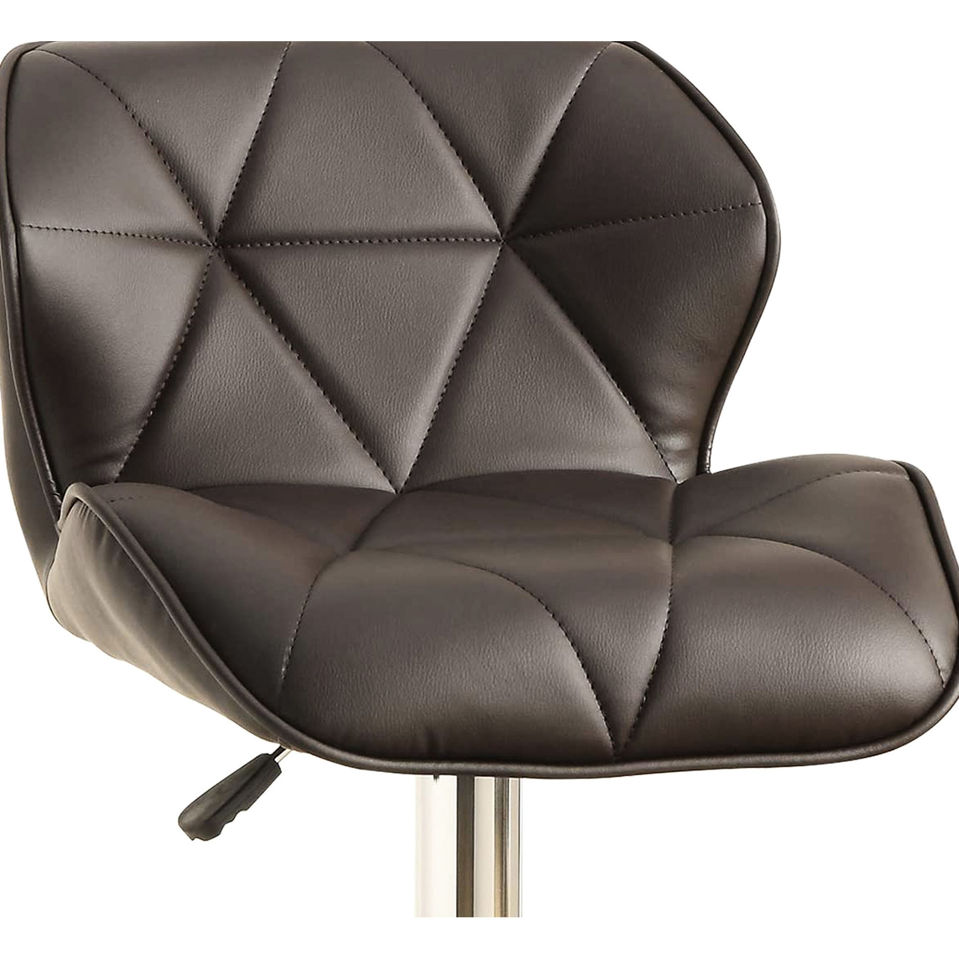 Hokku Designs Modern Adjustable Stools For Kitchen - Of 2, Black Faux ...