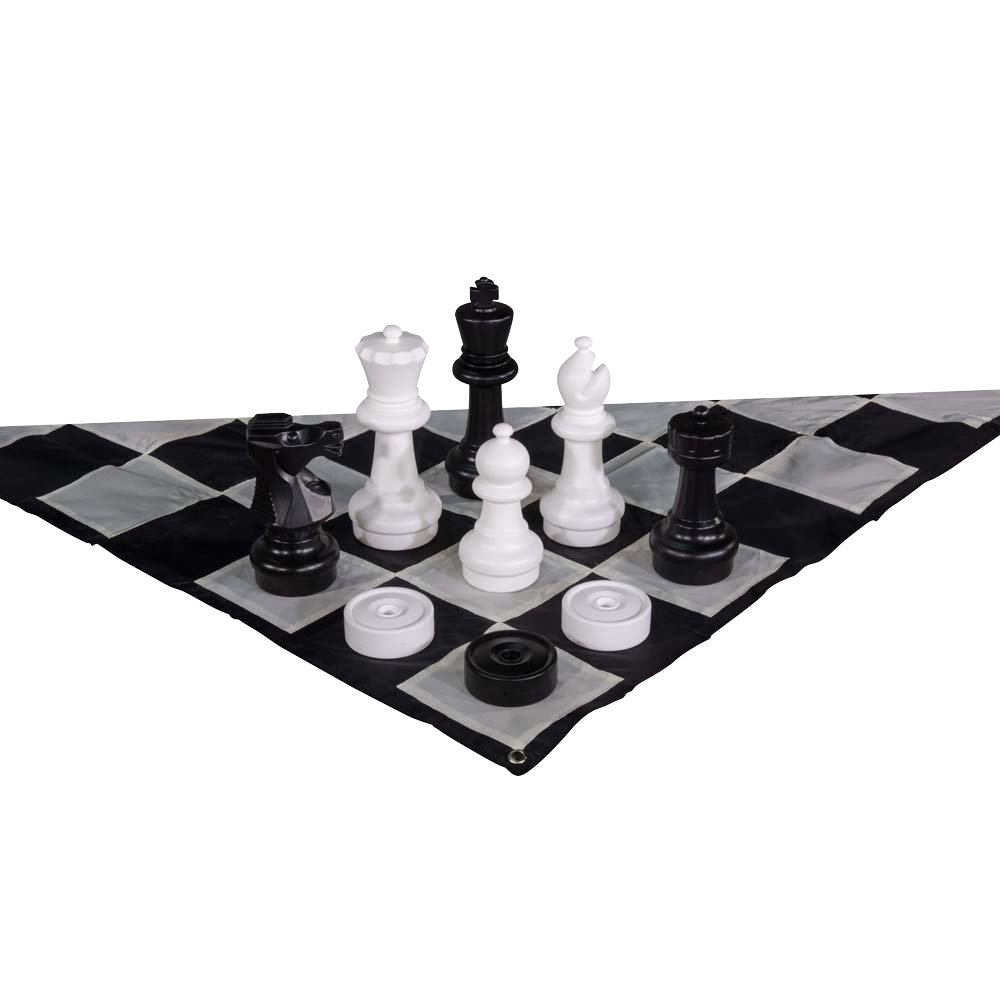 MegaChess Giant Chess Set With Checkers and Quick-fold Nylon Mat | Wayfair