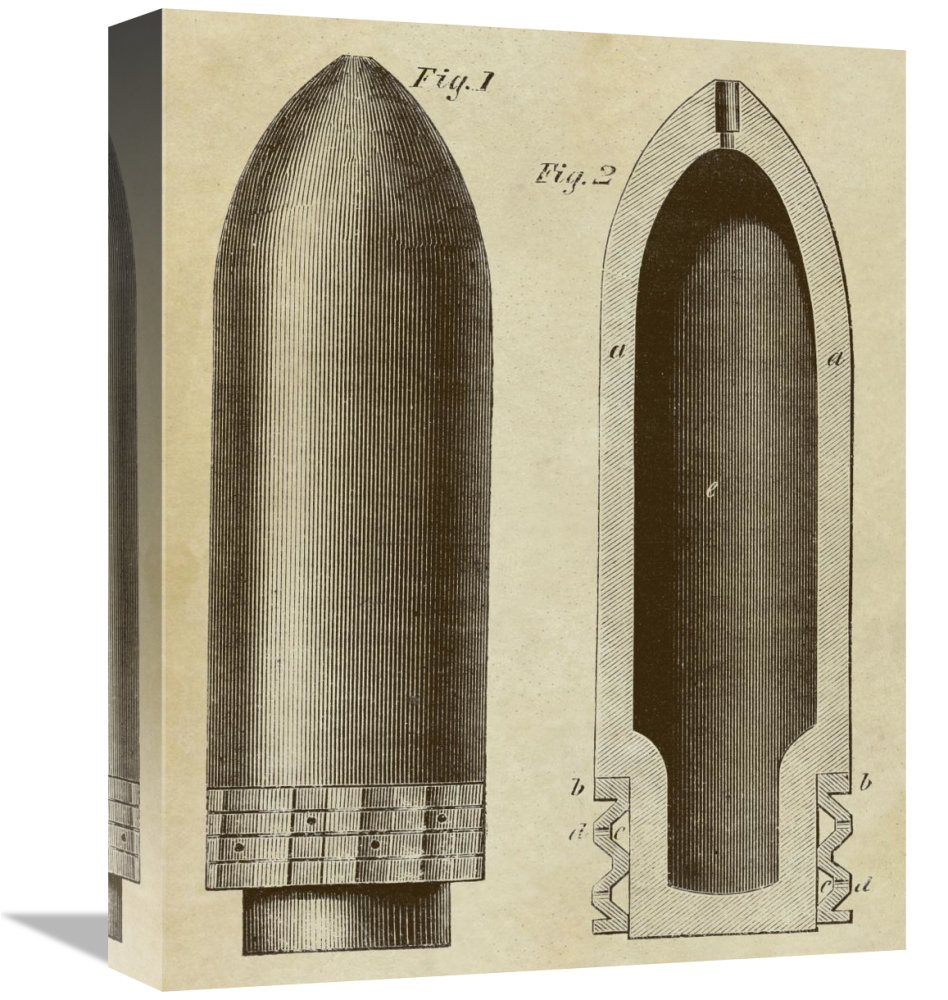 East Urban Home 'Exploding Artillery Shell for Breech-Loaders' Graphic ...