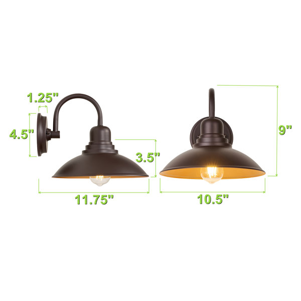 Gracie Oaks Olessya Steel Wall Light | Wayfair