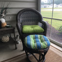 World Menagerie Tontouta Wicker Outdoor Ottoman with Sunbrella® Cushion ...