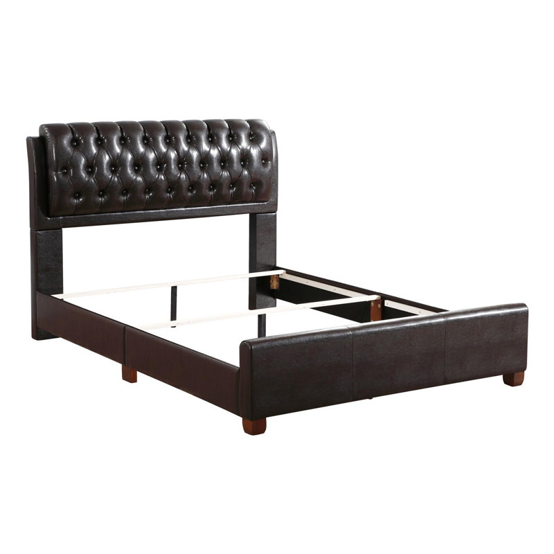 Lark Manor™ Elegant Dark Brown Bed Frame | Wayfair