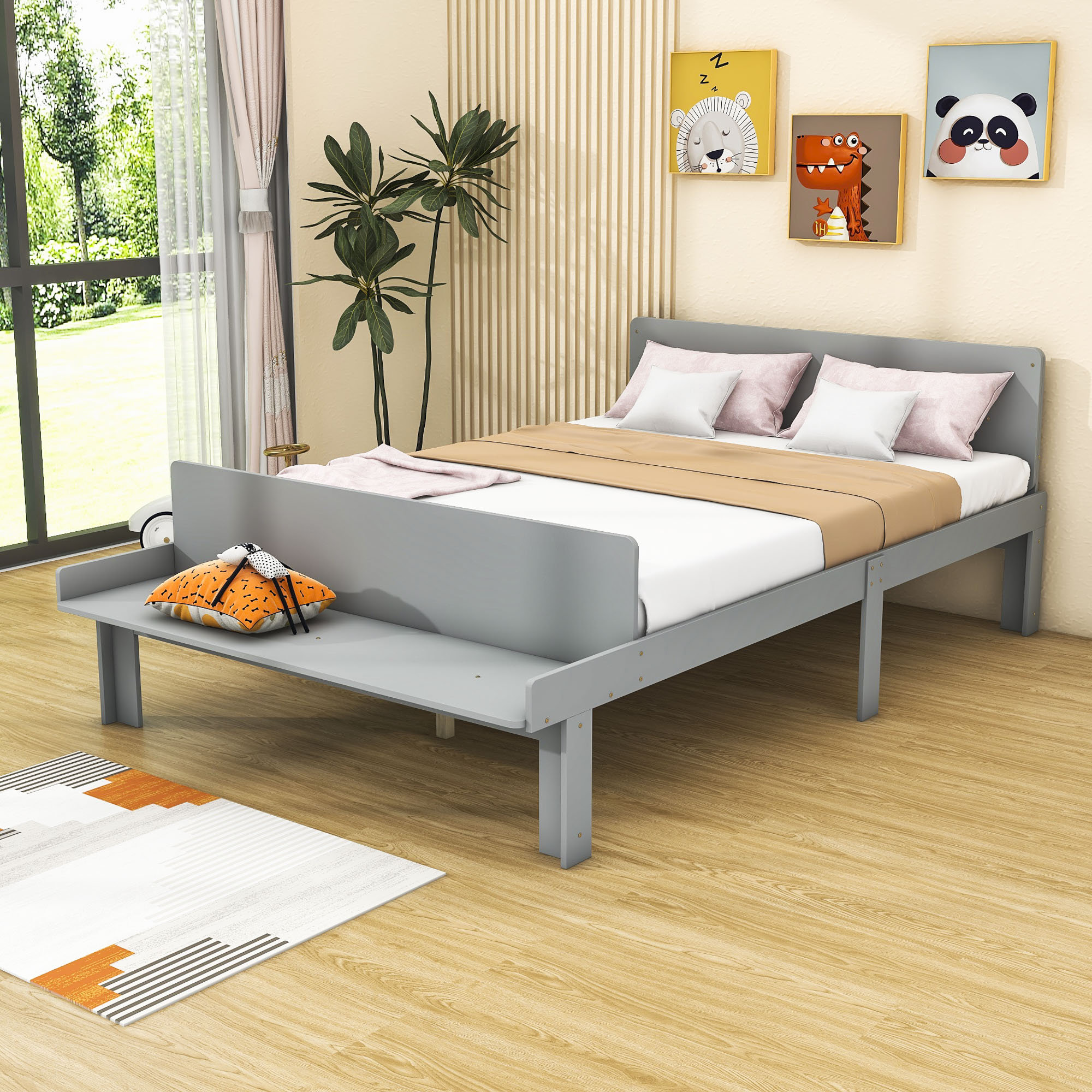 Latitude Run® Platform Bed with Headboard and Footboard Bench | Wayfair