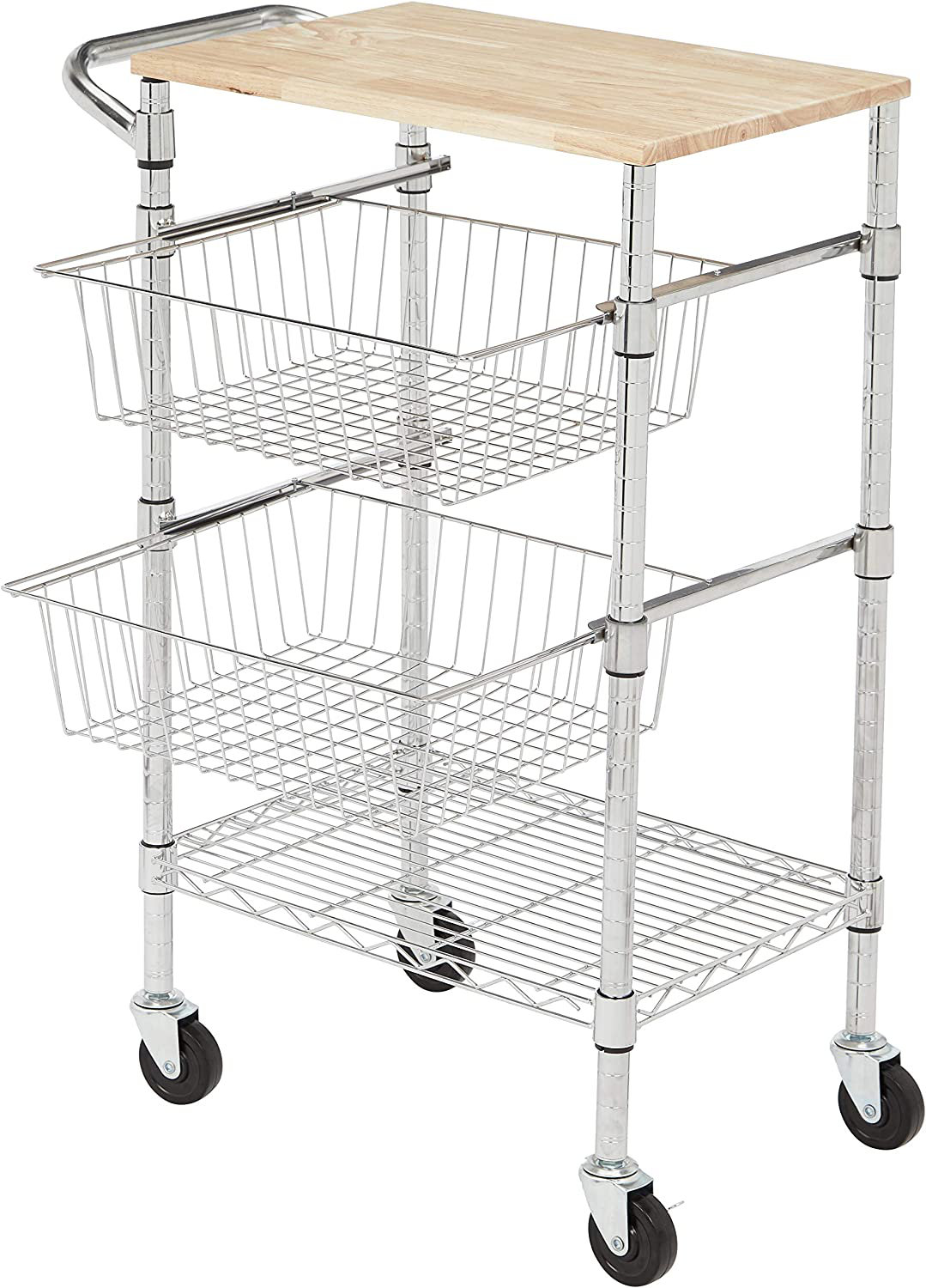 X－MAX FURNITURE Metal Basket Utility Cart | Wayfair