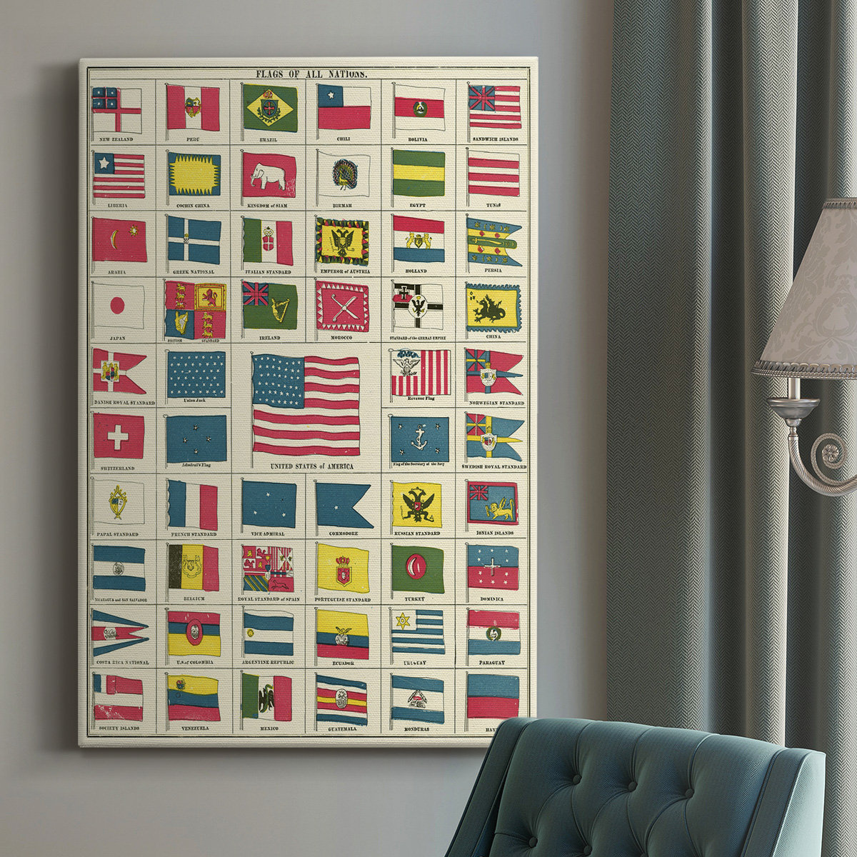 Trinx Flags of All Nations III - Wrapped Canvas Painting | Wayfair