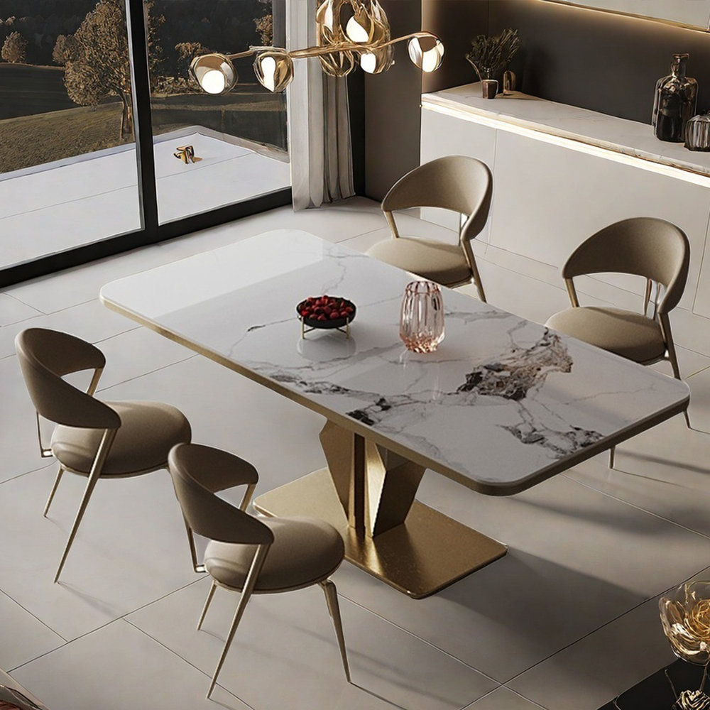 LABAORRY Modern simple rectangular dining table set | Wayfair