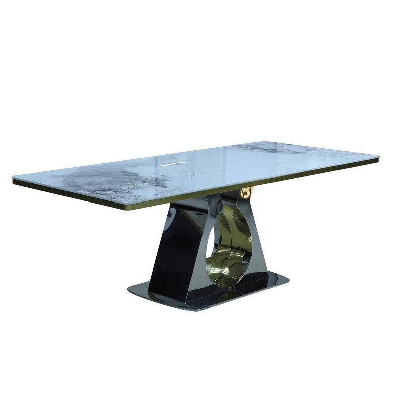 Ivy Bronx Contemporary Dining Table - Chanel Durable Stone with ...