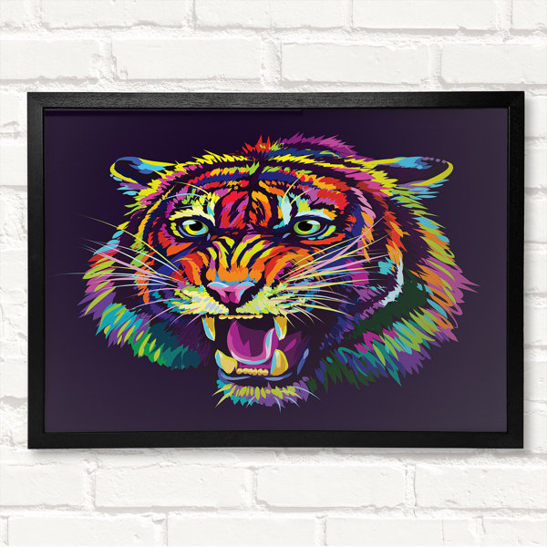 World Menagerie The Angry Lion Virance - Closed Corner Frame Print on ...