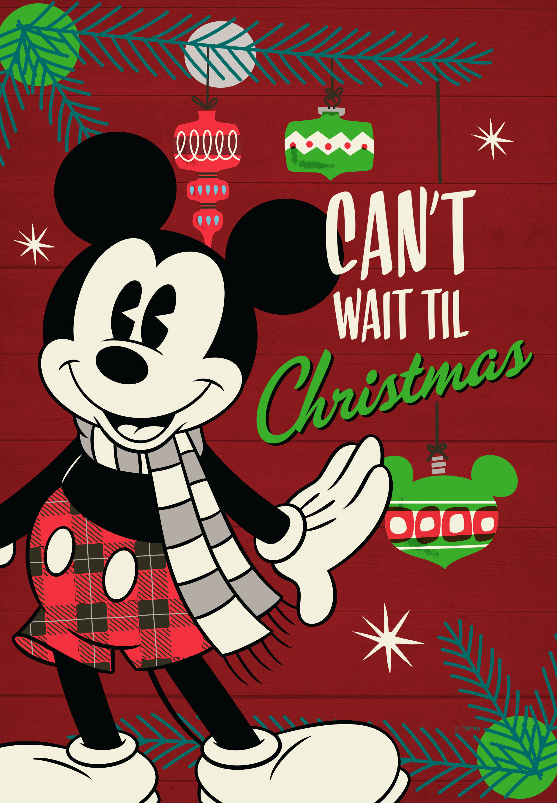 Back Yard Glory Disney Can't Wait til Christmas Mickey Garden Flag, 12. ...