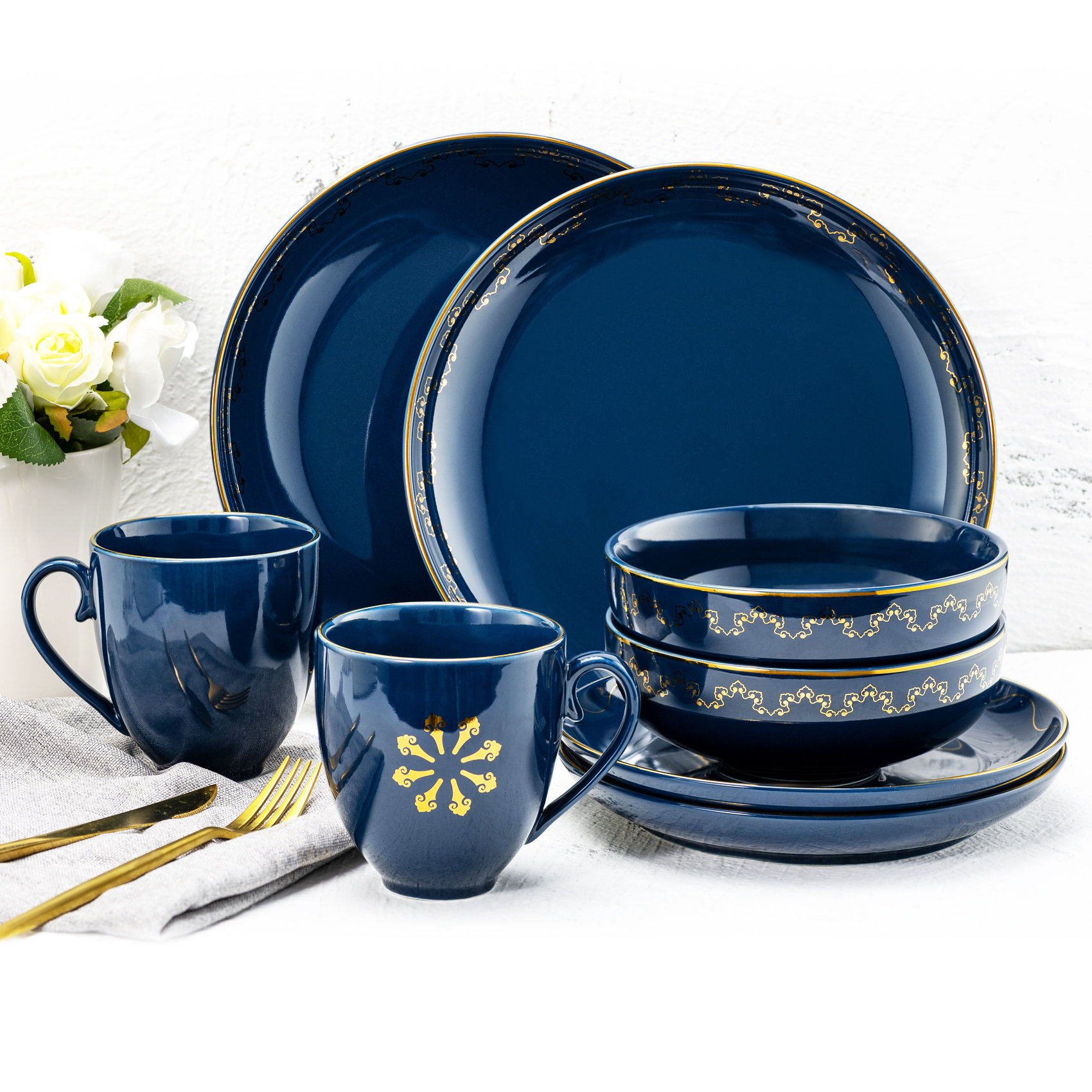 Brayden Studio® Dajona Ceramic Dinnerware Set - Service for 2 | Wayfair