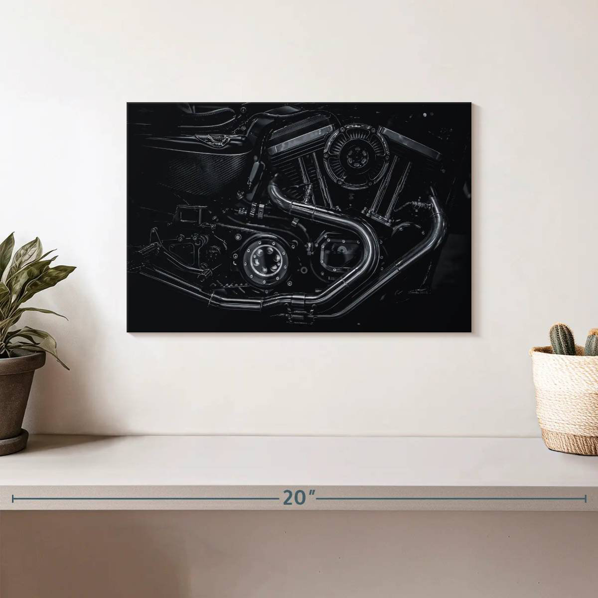 Elephant Stock Monochromatic Motorcycle Engine | Wayfair